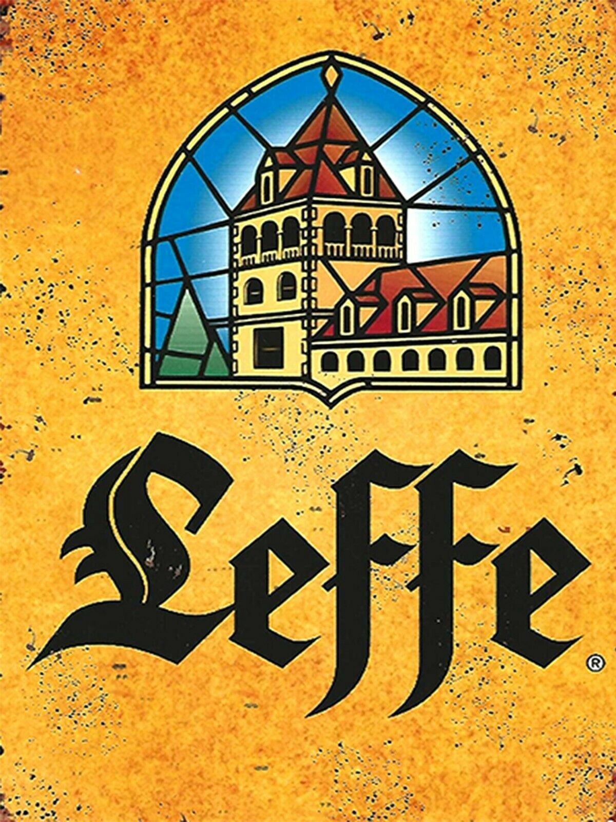 Leffe Belgian beer pub bar metal wall decor sign plaque - 1970-Now