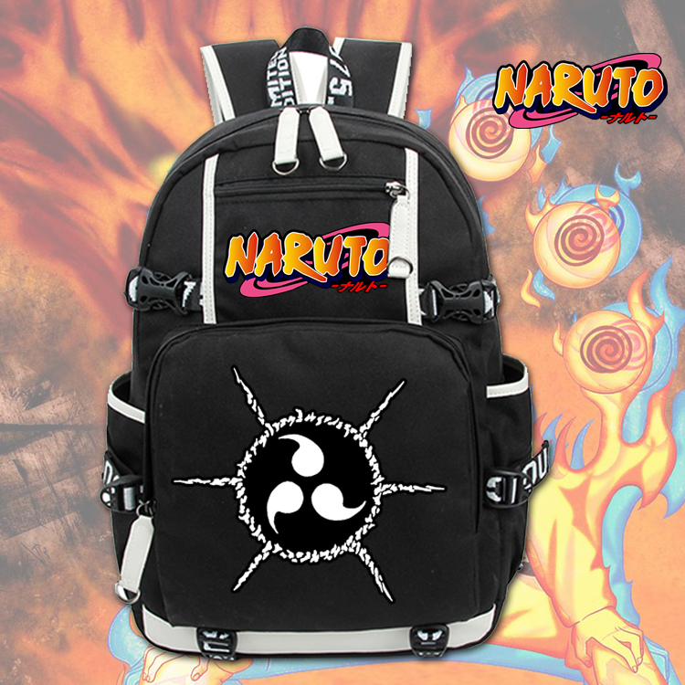 Naruto Theme Logo Series Backpack Daypack Schoolbag Seal Sharingan ...