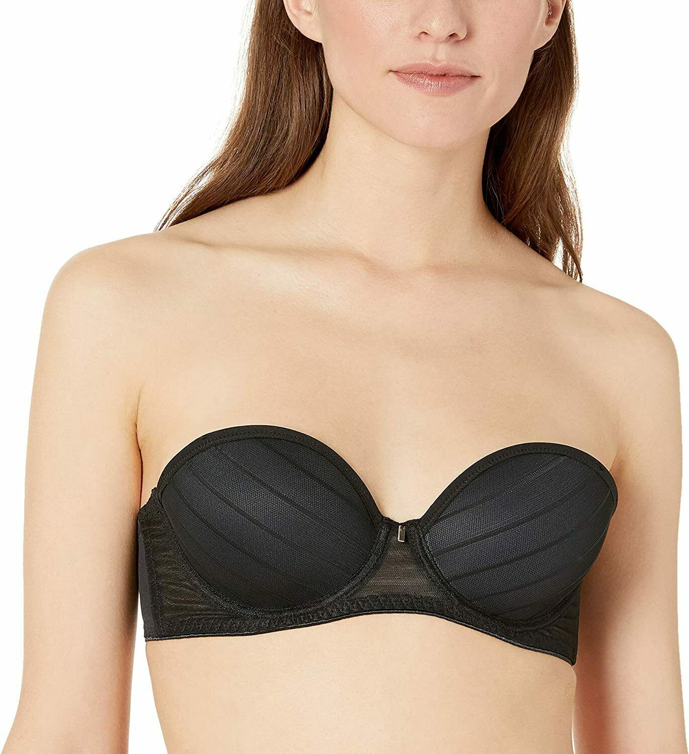 Freya BLACK Cameo Underwire Deco Strapless Contour Bra, US 28DDD, UK 28E - Bras & Bra Sets