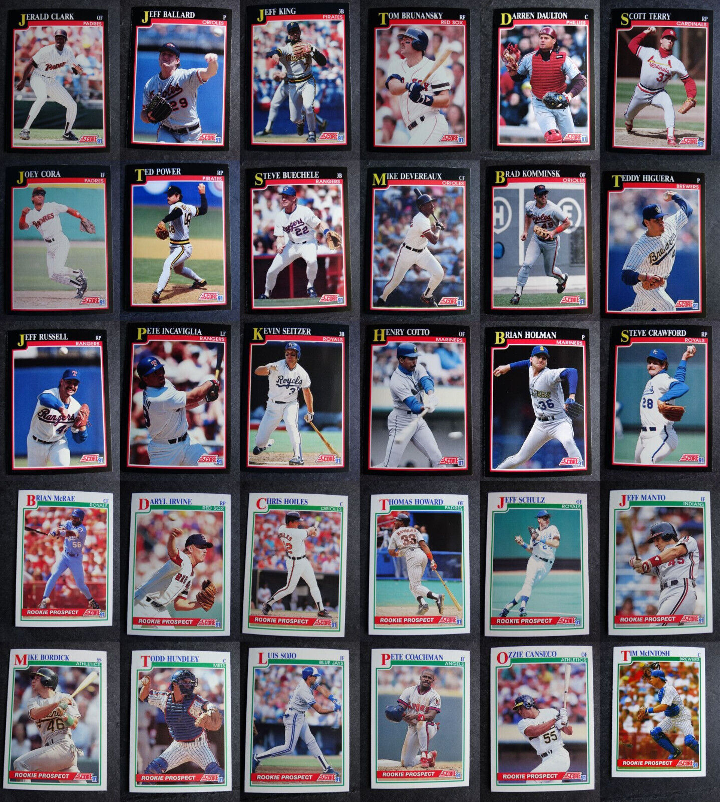 1991 Score Baseball Cards Complete Your Set You U Pick From List 226 ...