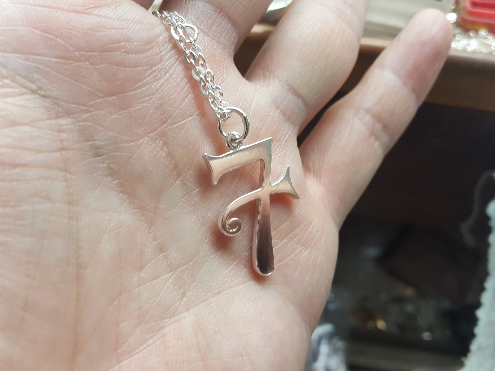 Pendant - Lucky 7 - Remembrance Symbol - 925 Silver - Handmade ...