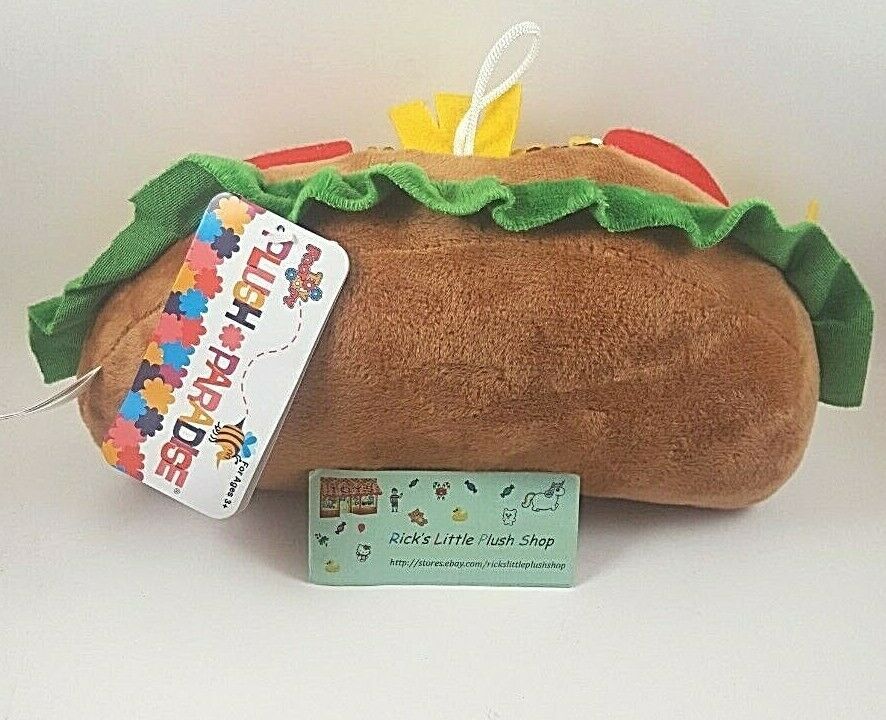 Taco Plush Stuffed Animal Carne Asada Beef Tortilla Toy With Sequin 10 ...