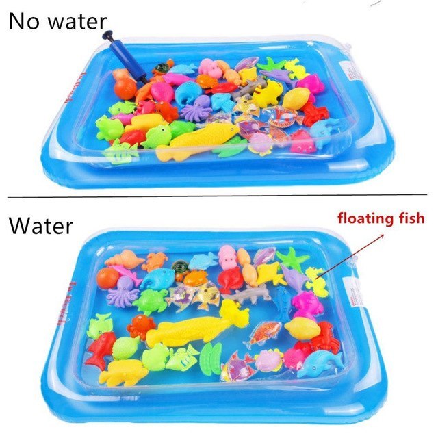 50 Pieces Fishing Toy Bath Magnetic Toys Waterproof Floating Fish ...