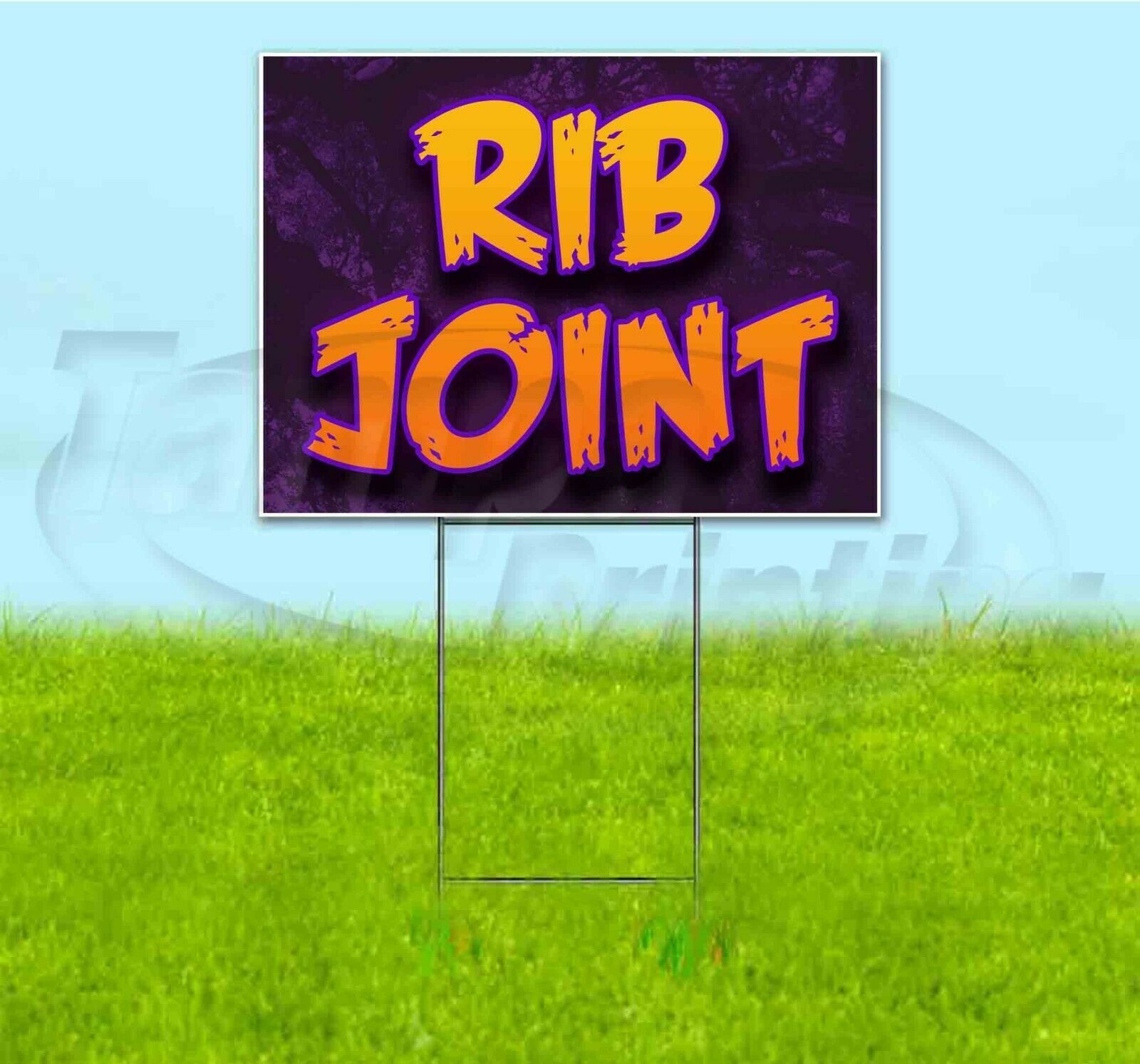 RIB JOINT 18x24 Yard Sign WITH STAKE Corrugated Bandit USA BUSINESS ...