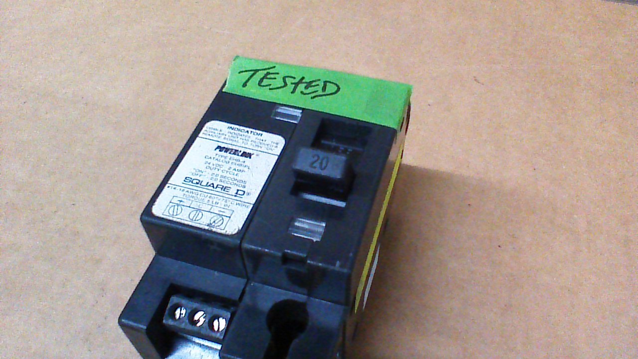 SQUARE D EHB14020PL POWERLINK G3 CONTROLLED 1P 20A 480-277VAC CIRCUIT ...