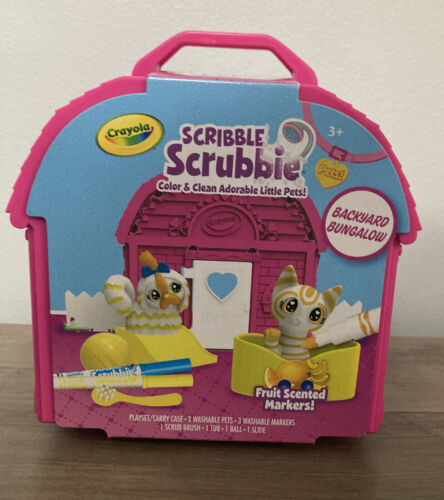 Crayola Scribble Scrubbie Color & Clean Backyard Bungalow Playset. 3 ...