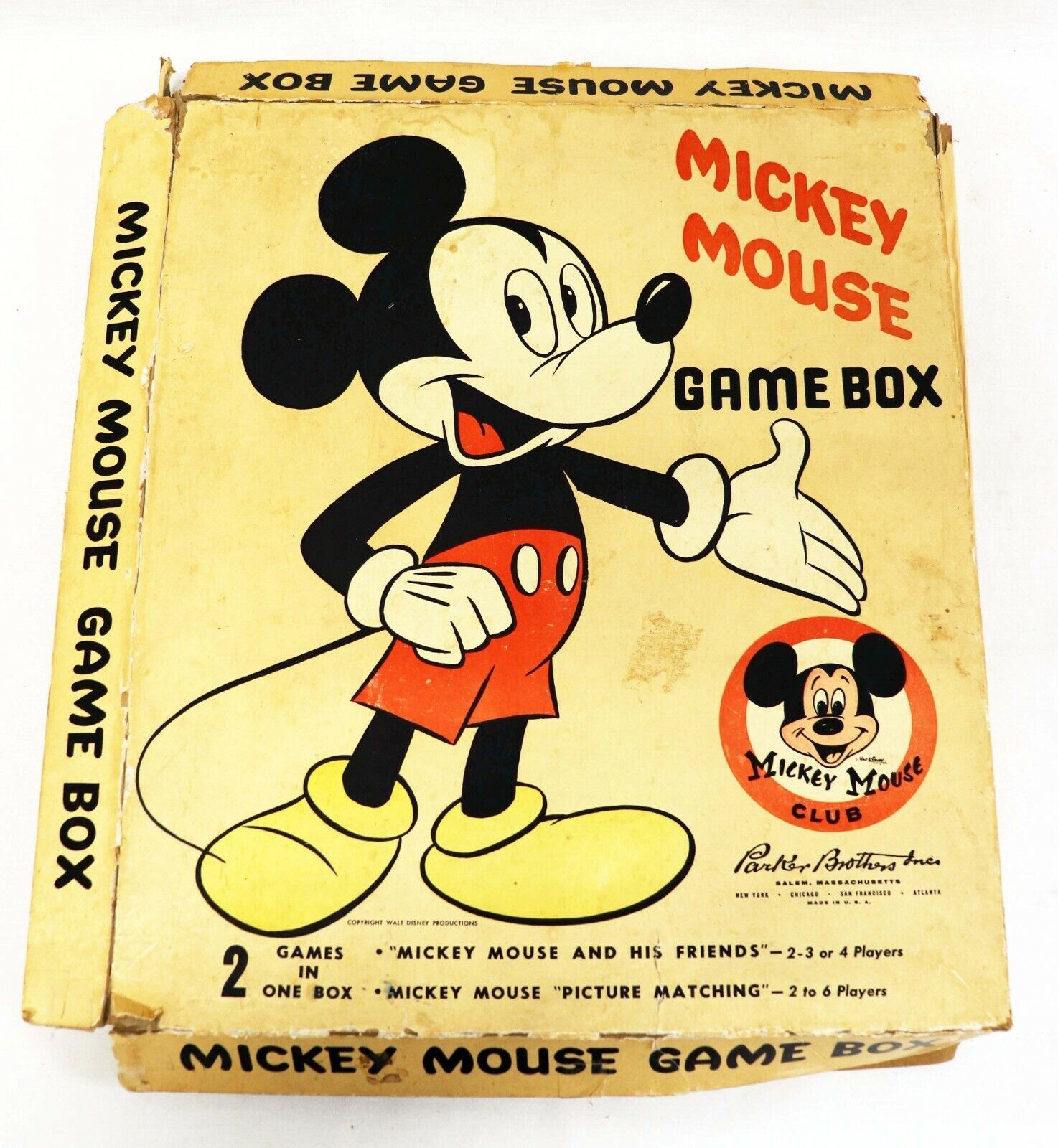 ORIGINAL Vintage 1953 Disney Mickey Mouse Game Box Board Game - Vintage ...
