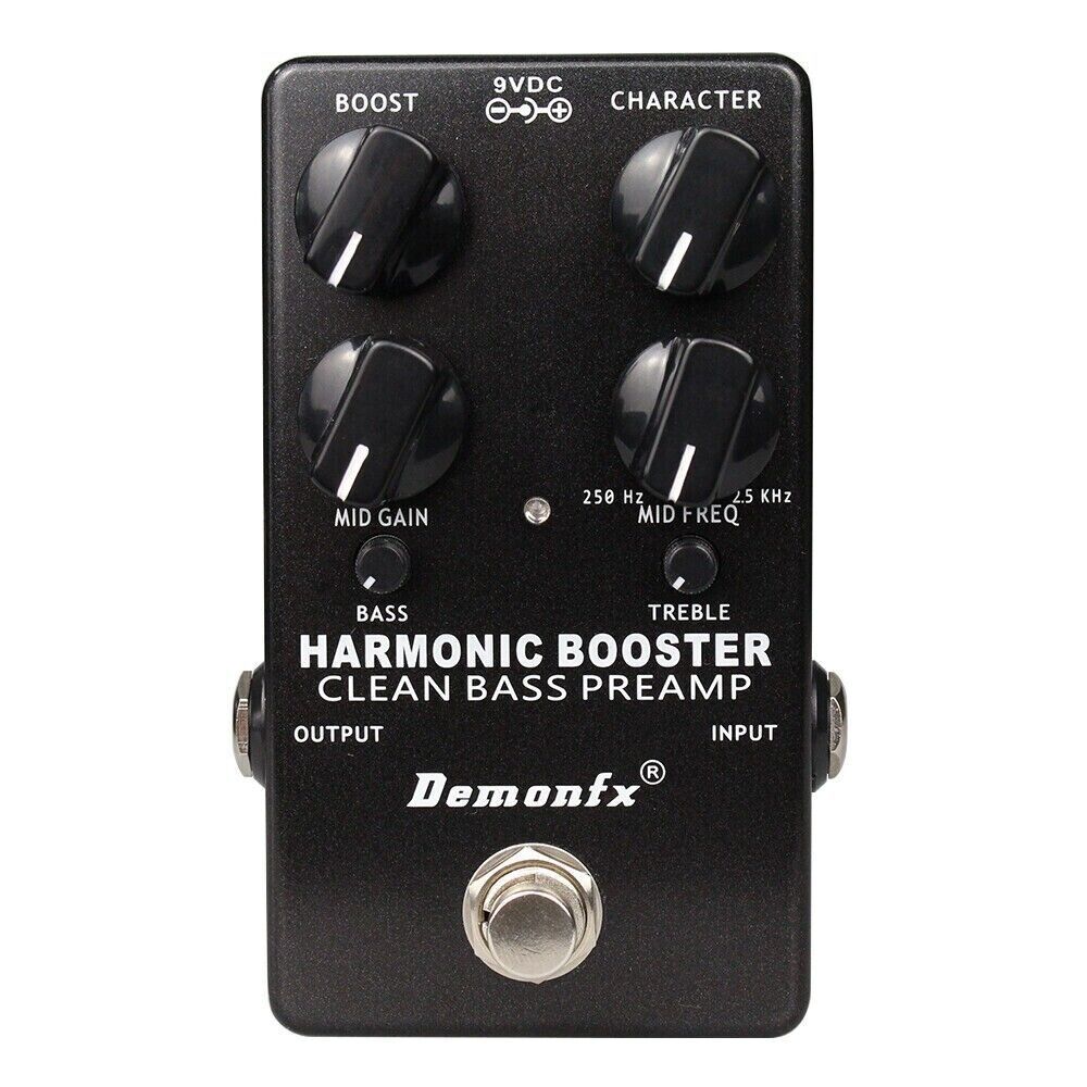 Demonfx Harmonic Booster Clean Bass Guitar Pre-amp Pedal - Distortion ...