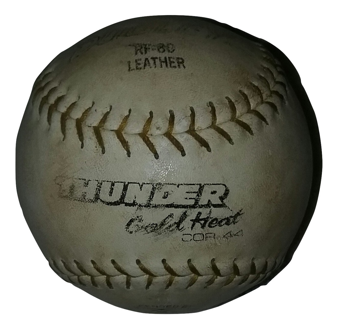 Dudley 11"" Thunder Cold Heat RF-80 COR 44 Leather Softball White ...