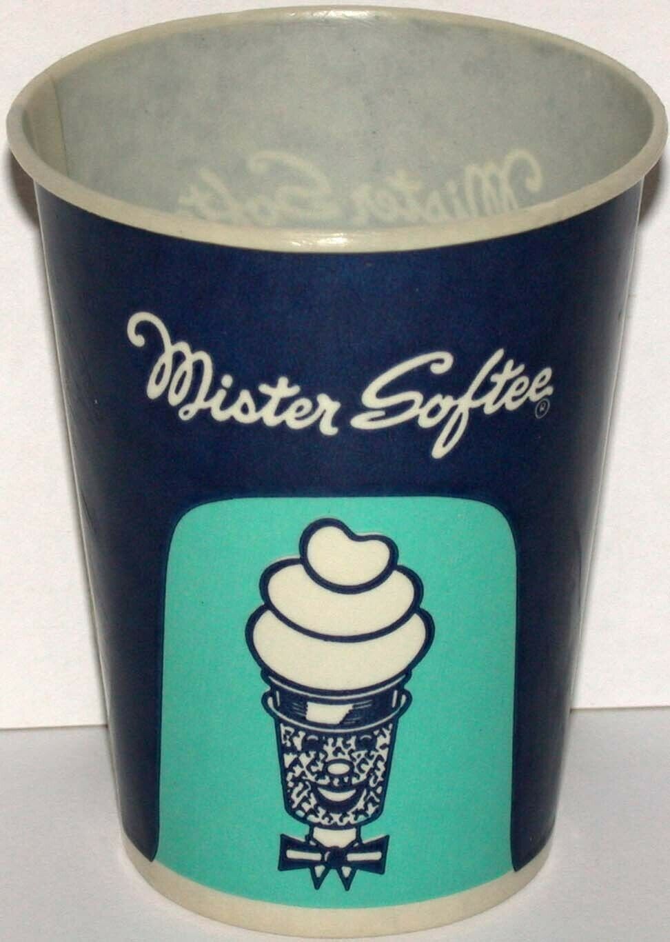Vintage paper cup MISTER SOFTEE with cartoon cone pictured unused new ...
