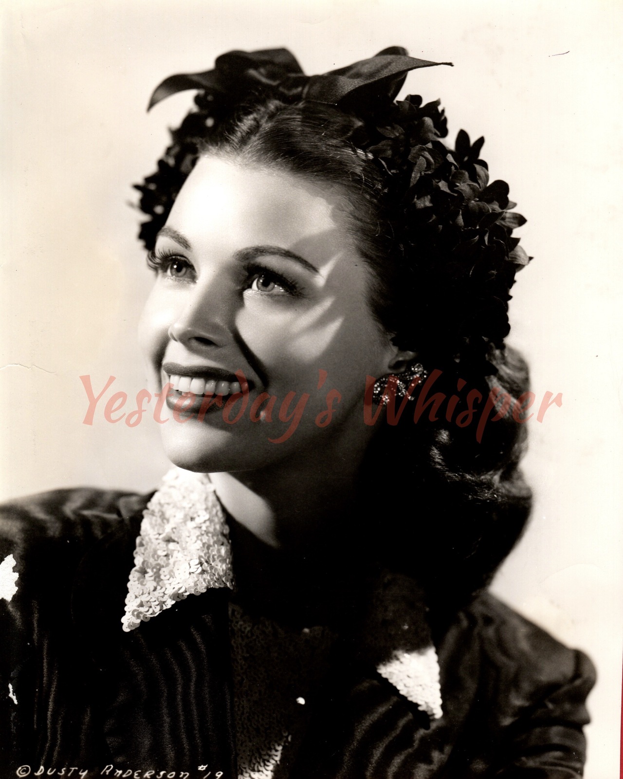 GLAMOUR PHOTO BY CRONENWETH WWII Pinup Girl DUSTY ANDERSON c.1940's ...