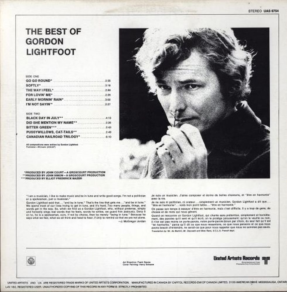 The Best of Gordon Lightfoot [Vinyl] Gordon and similar items