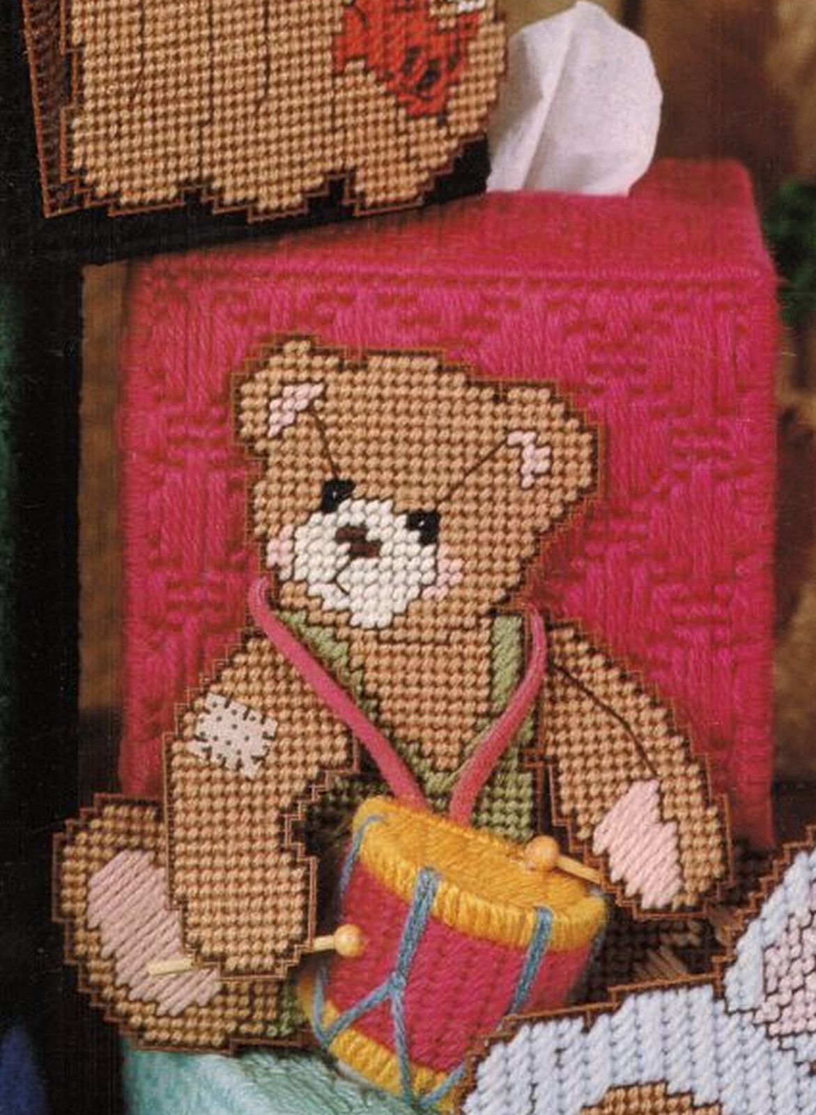 10 Plastic Canvas Cherished Teddy Bear Teddies Tissue Box Cover Topper ...