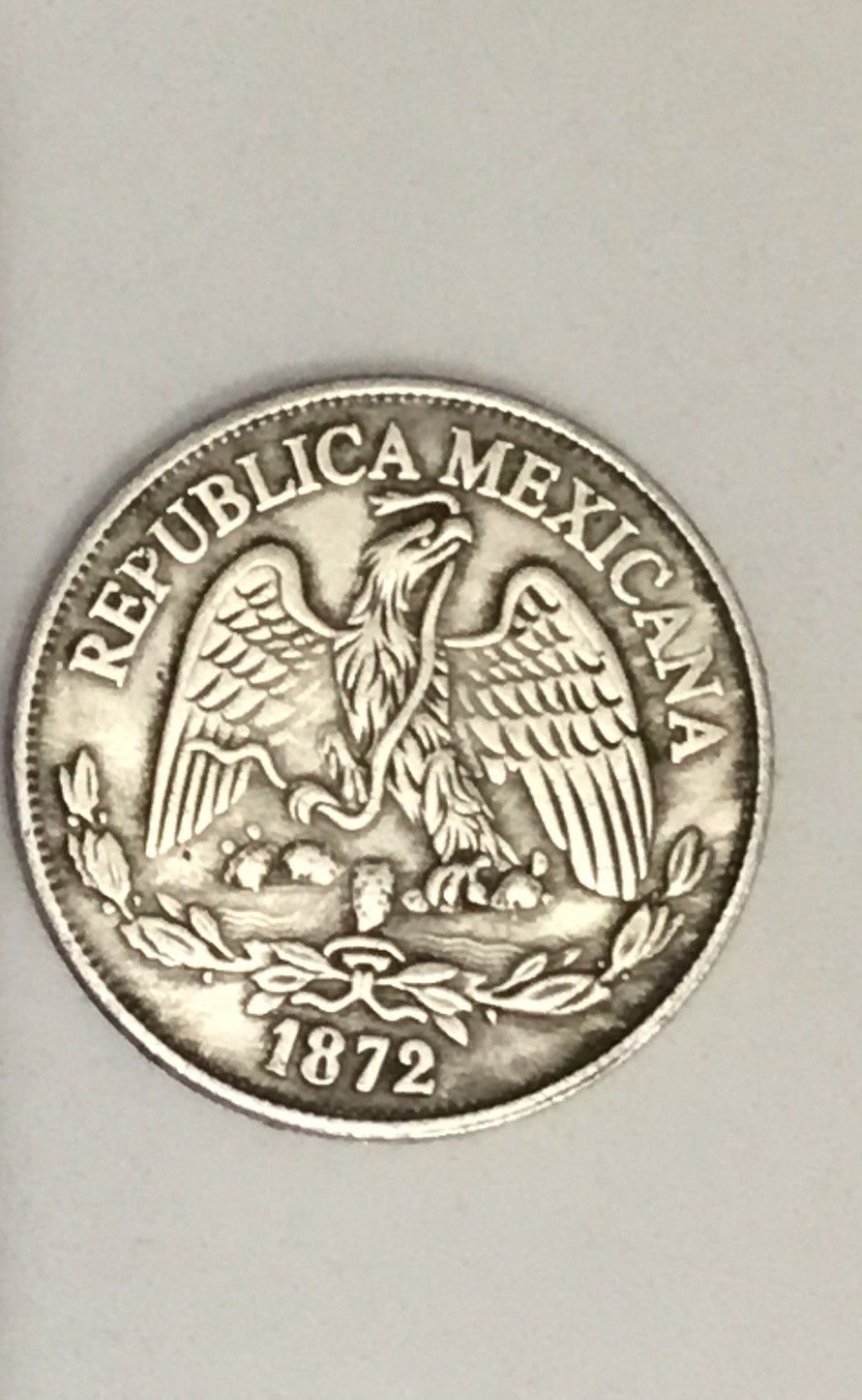 1872 Mexico 1 Peso Mom Large Ancient Silver Coin Scarce And Rare