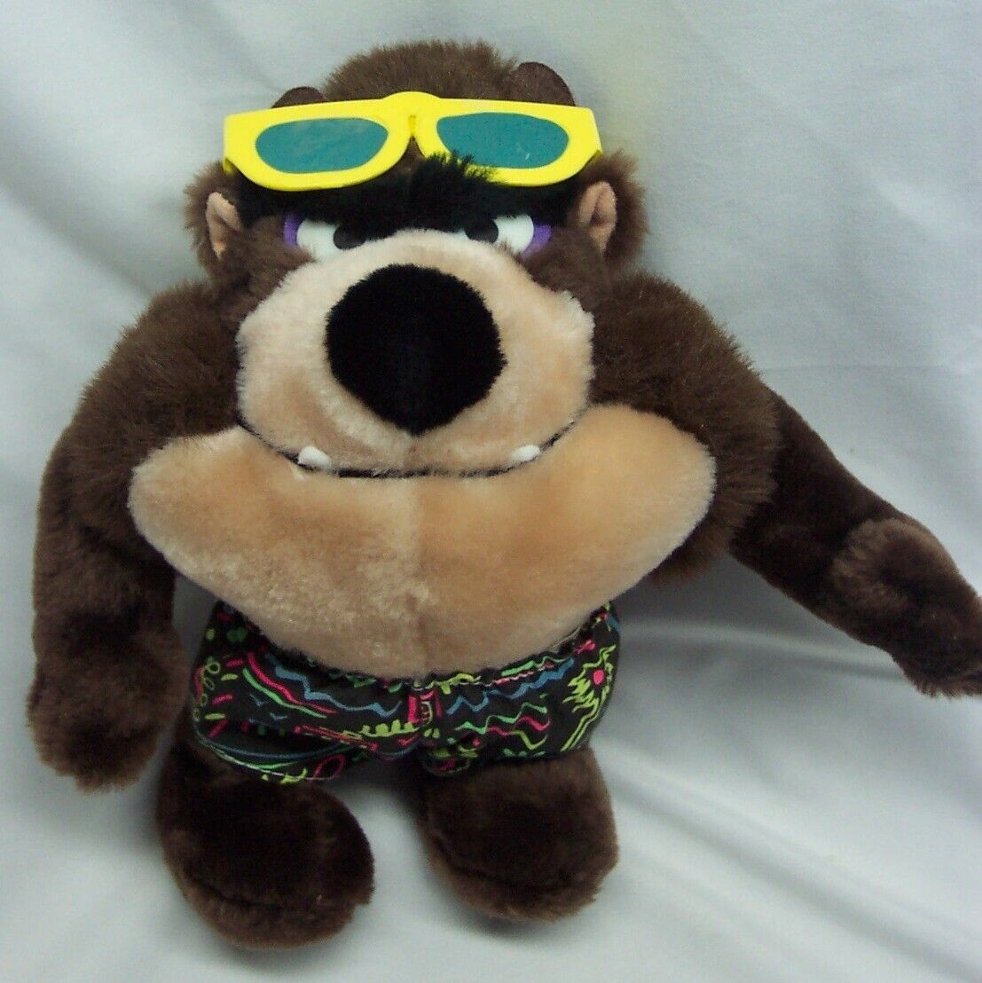 VINTAGE 24K WB Looney Tunes TAZ TASMANIAN DEVIL 8" Plush STUFFED ANIMAL ...