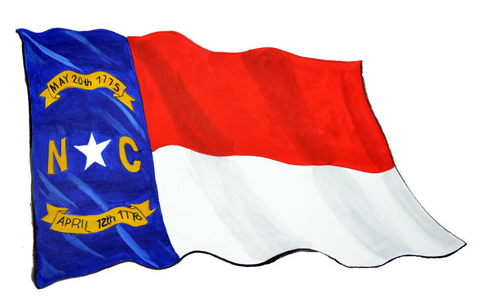 NC State Flag North Carolina Decal Sticker - Auto Car Truck RV Cell Cup ...
