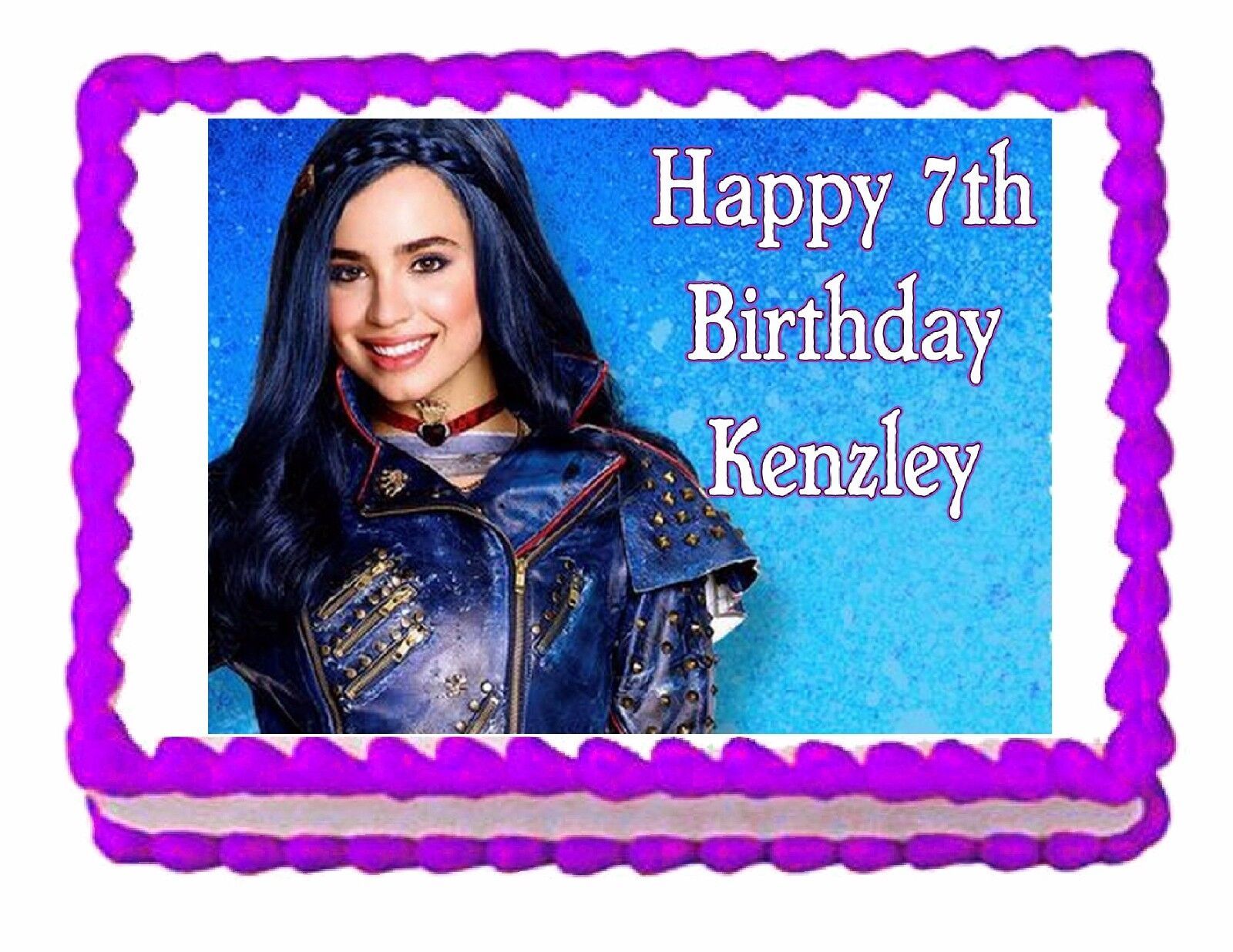 Disney Descendants Evie party edible cake image cake topper frosting ...