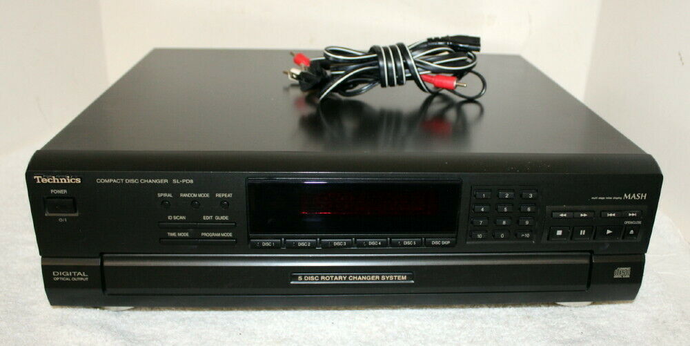Technics SL-PD8 Compact Disc Changer ~ No Remote ~ Holds 5 ~ Working ...