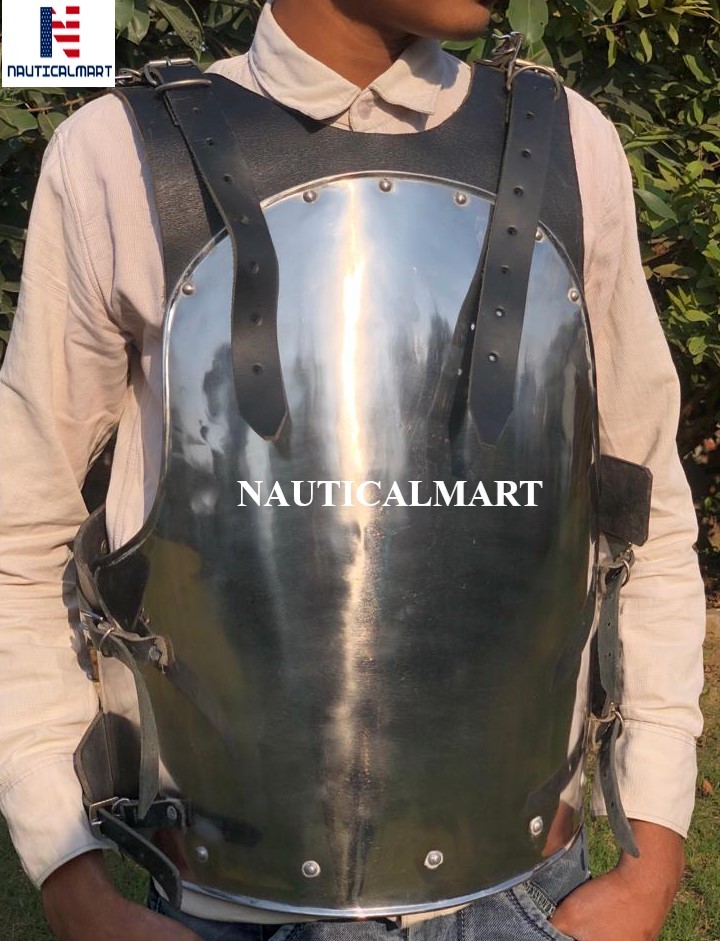 Medieval MERC Steel Cuirass Breast Plate Body Armor Silver One Size ...