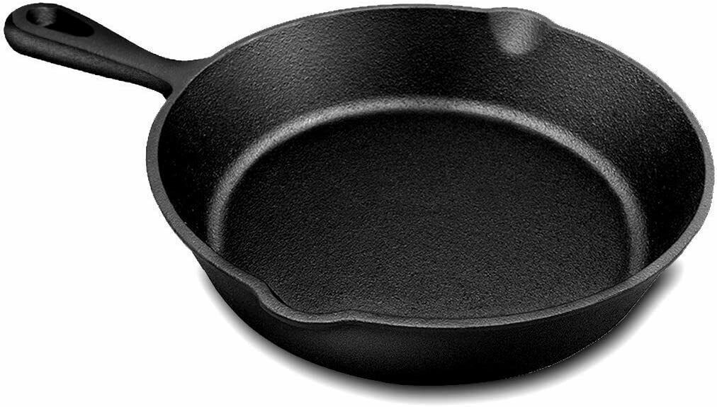 Heavy-Duty Professional Pre-Seasoned Cast Iron Skillet Pan Set 6" 8" 10 ...