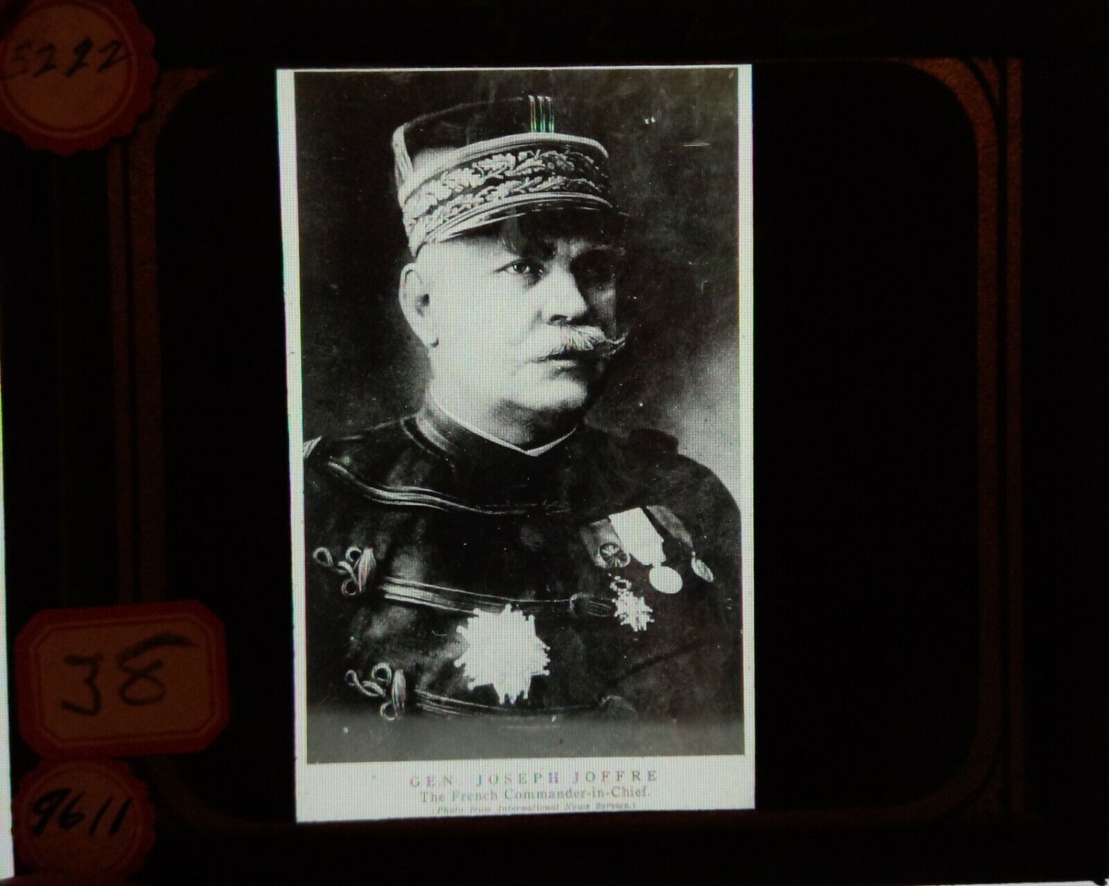 Marshal Joseph Joffre Commander in Chief WW1 French Forces Glass Slide ...