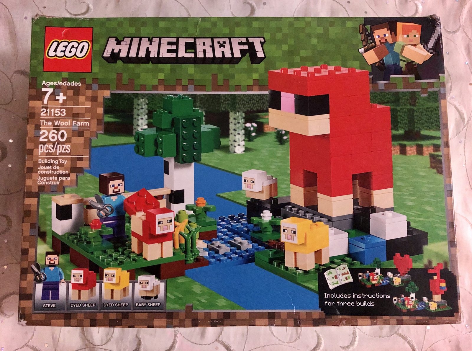 LEGO Minecraft The Wool Farm 21153 Building Kit (260 Pieces) - LEGO (R ...