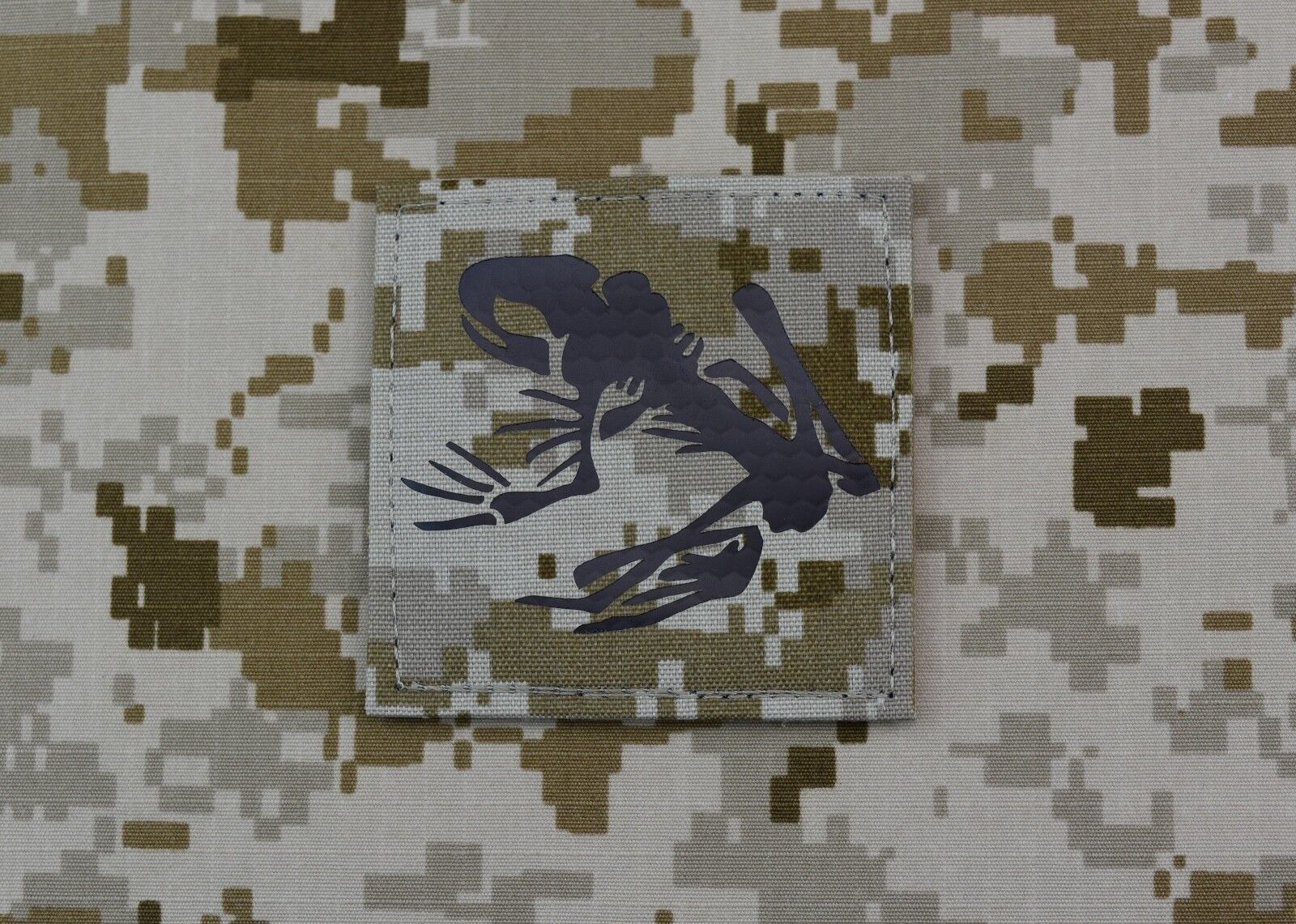 Infrared AOR1 NWU II Frog Skeleton Uniform Patch IR US Navy NSW SEAL Hook Backed - Army