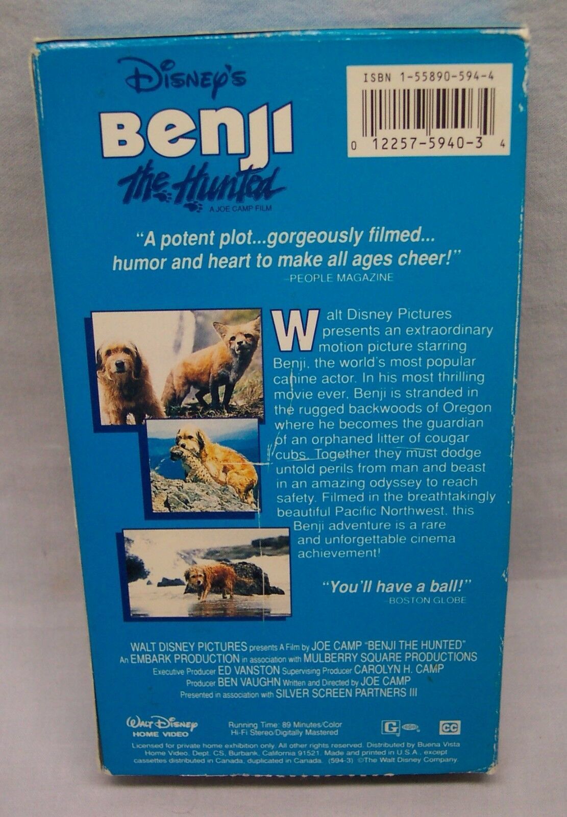 Walt Disney BENJI THE HUNTED VHS VIDEO Dog - VHS Tapes