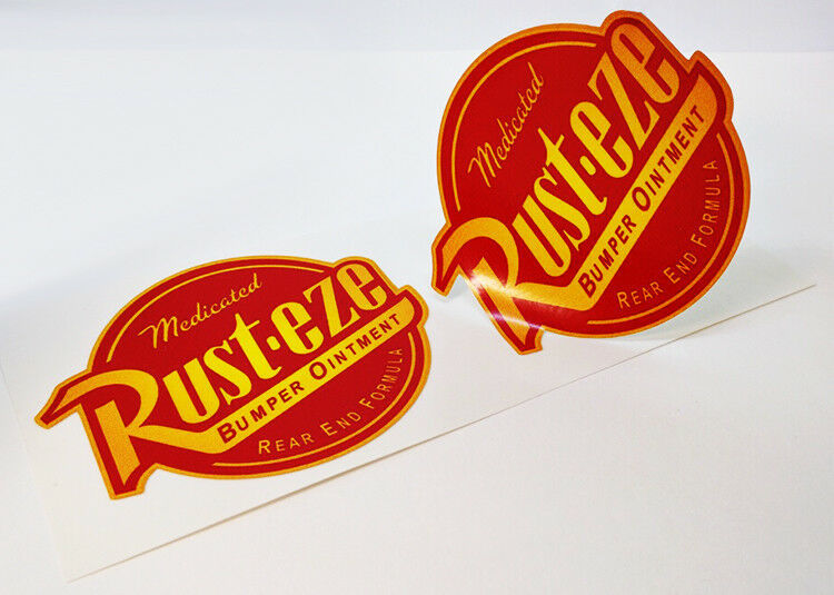 RUST-EZE X 2 Vintage Style Vinyl DECAL, Retro Car Sticker, Rat Rod ...