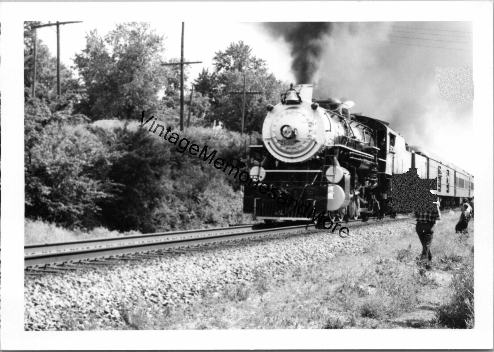 Vtg Southern Railroad SOU 4501 Steam Locomotive 3.5" X 5" Real Photo T2 ...