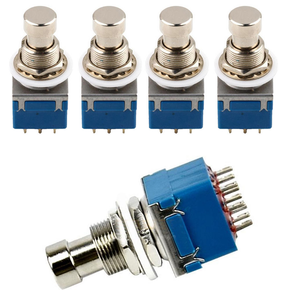 5Pcs 3PDT 9 Pins Box Stomp Guitar Effect Pedal Foot Switch True Bypass ...