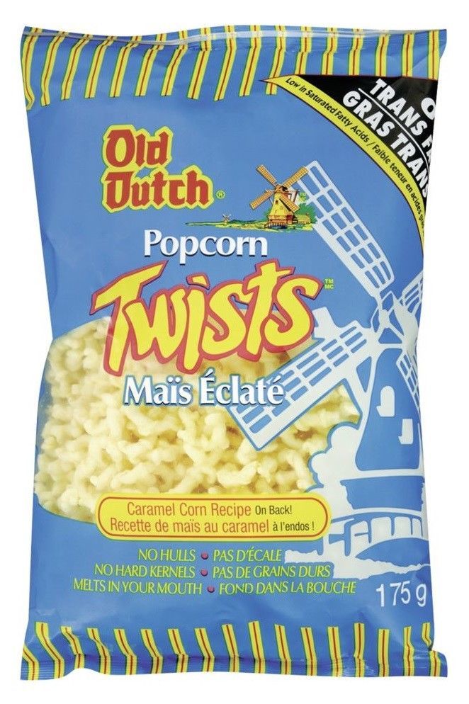 Old Dutch Popcorn Twists 175g/6.2oz Snack 0 Trans Fat Canada - Chips