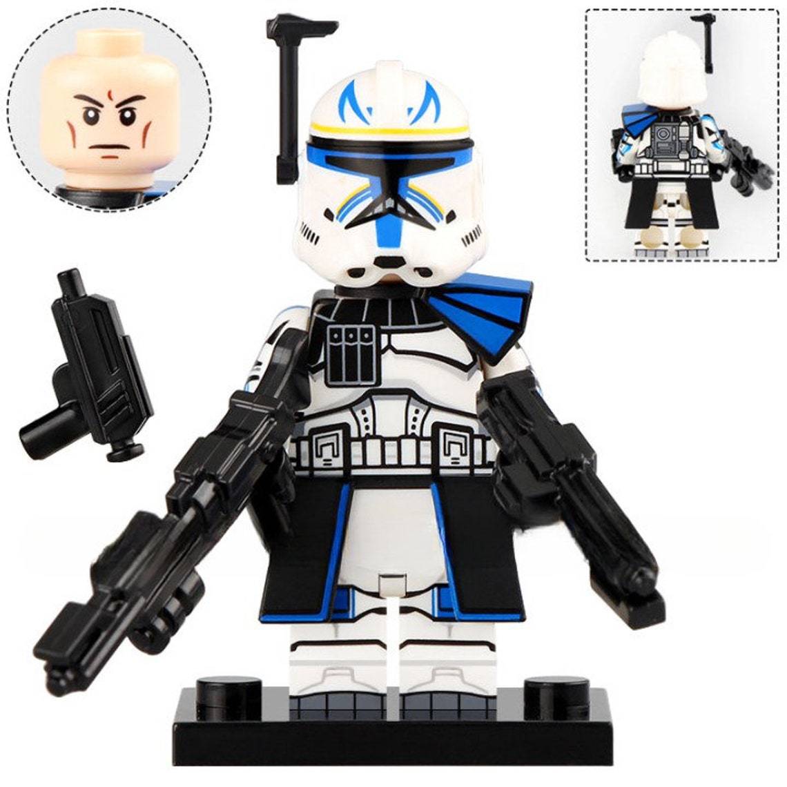 Star Wars 501st Legion Captain Rex Minifigures Weapons and Accessories ...