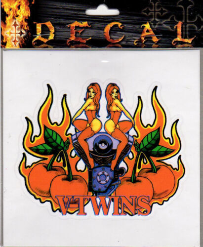 BIKER MOTORCYCLE STICKER DECAL V TWINS chopper motorcycle gas tank ...