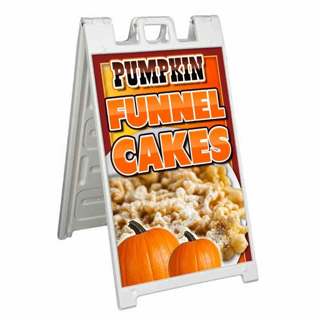 PUMPKIN FUNNEL CAKES Signicade 24x36 Aframe Sidewalk Sign Banner Decal ...