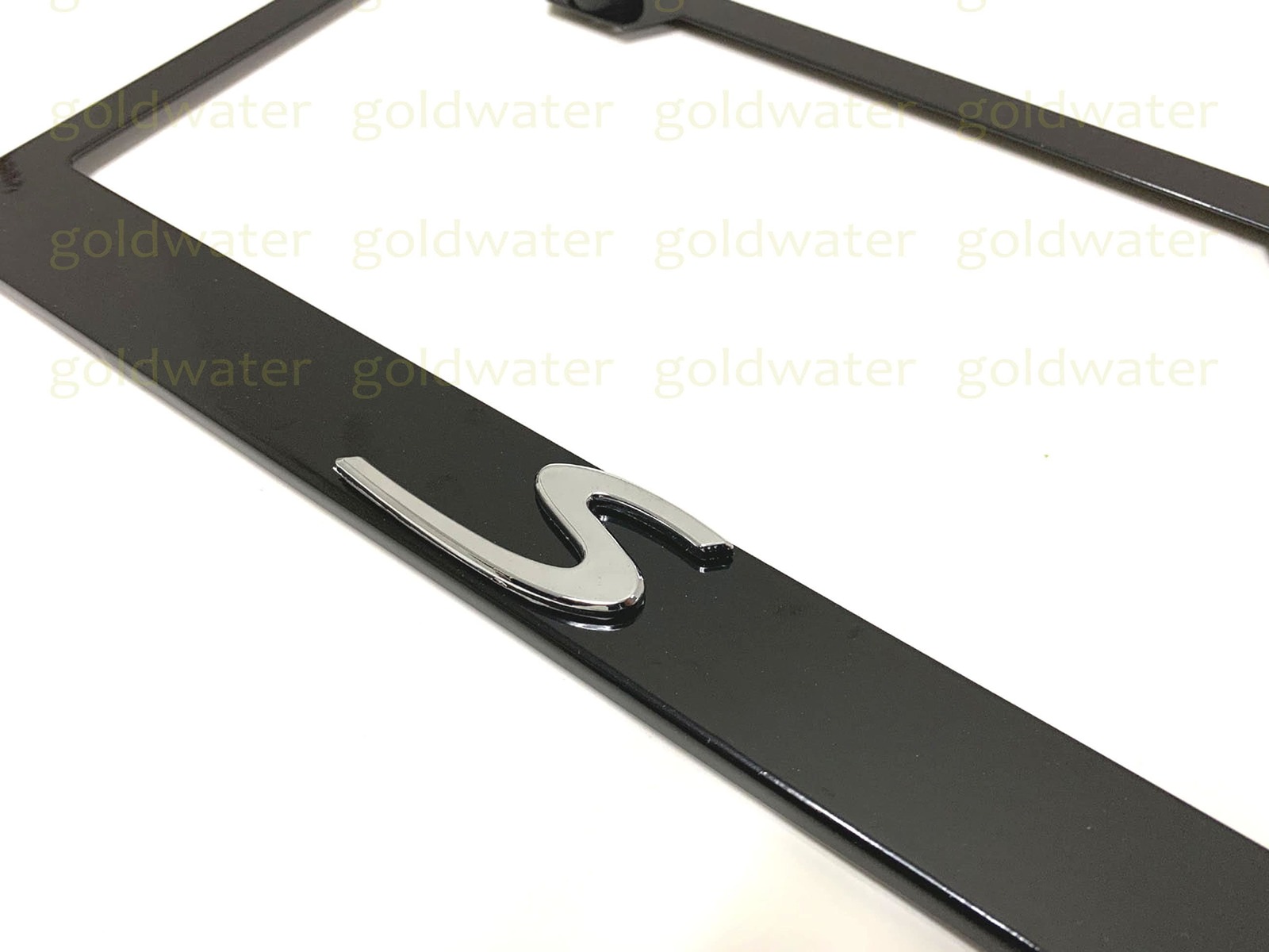 3D S Emblem Black Powder Coated Metal License Plate Frame 911 Boxster ...
