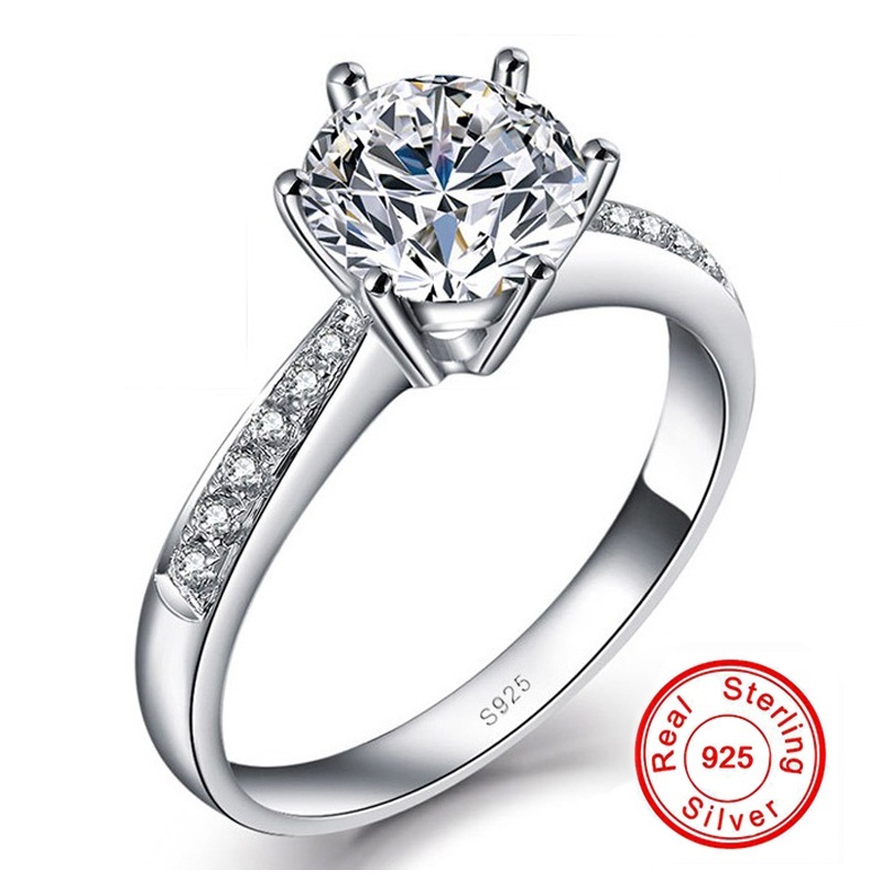 Brilliant Cut Simulated Diamond 10k White Gold Plated 925 Silver ...