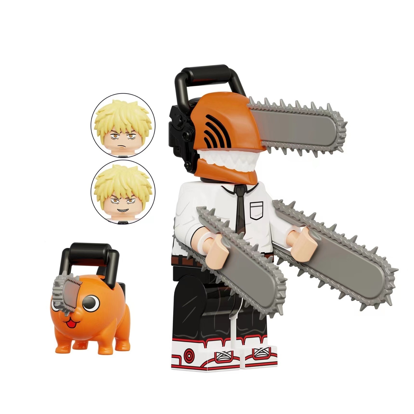 Chainsaw Man Denji Pochita Minifigures Weapons and Accessories ...