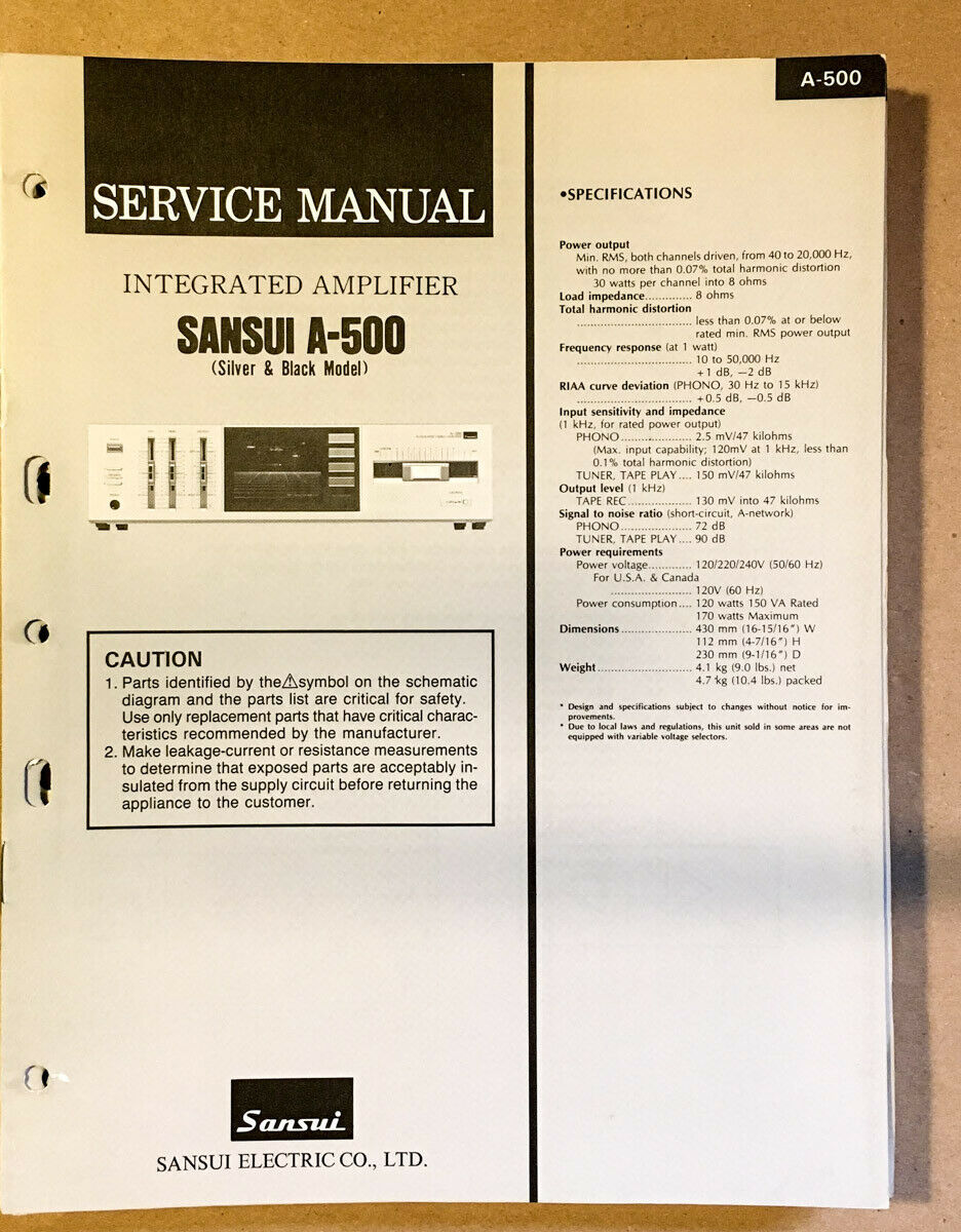 Used Sansui A-500 Integrated amplifiers for Sale | HifiShark.com