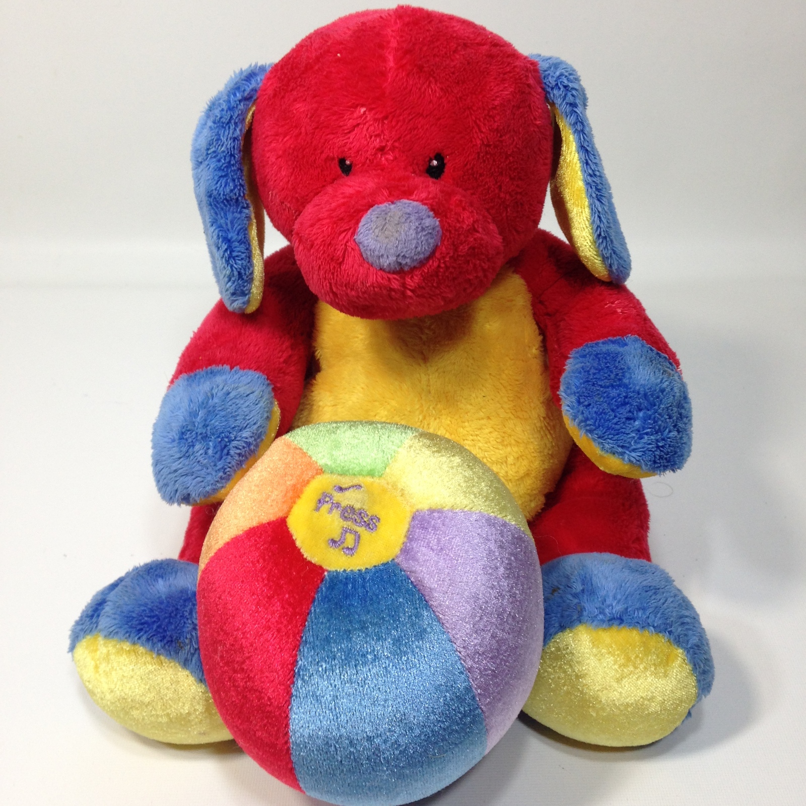 Baby Gund Tutti Frutti Musical Lullaby Colorful Puppy Dog Beach Ball ...