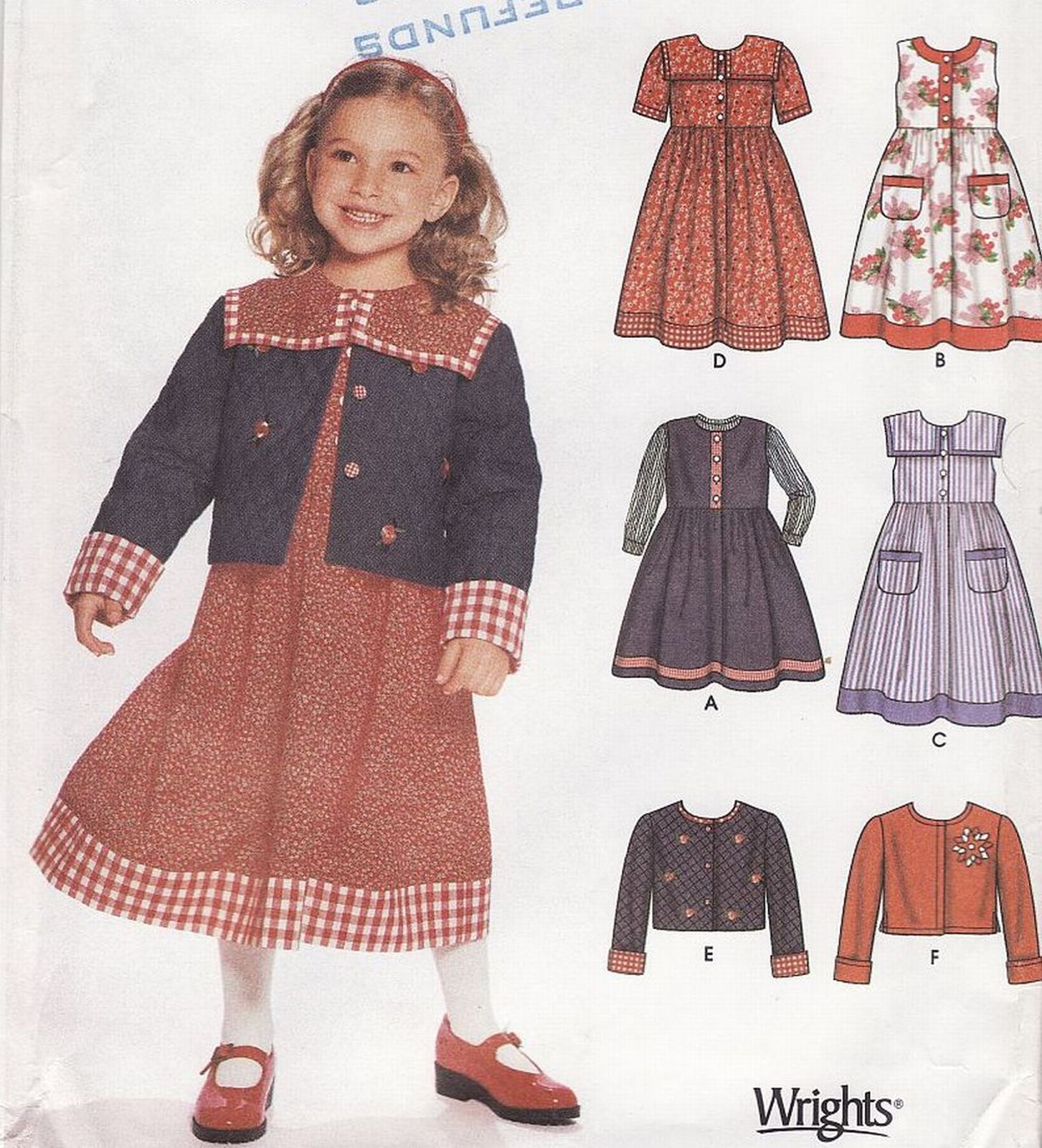 Childs School Dress Jumper Collar Option Lined Unlined Jacket Sew ...