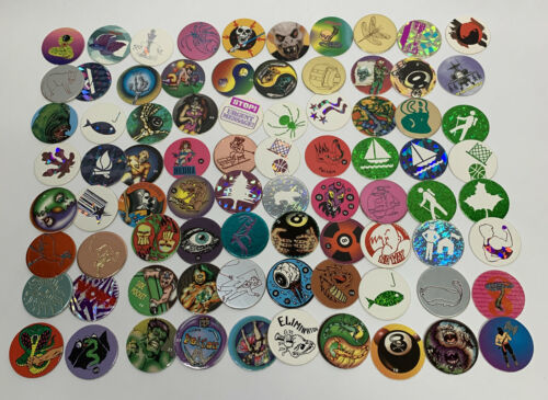 Lot of 80 Pogs / Milk Caps Unsorted! Retro and 50 similar items