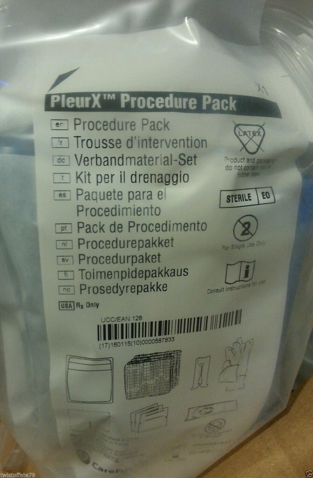Bd Carefusion 1000ml Pleurx Drainage Kits Ref 50 7510 Box Of 10