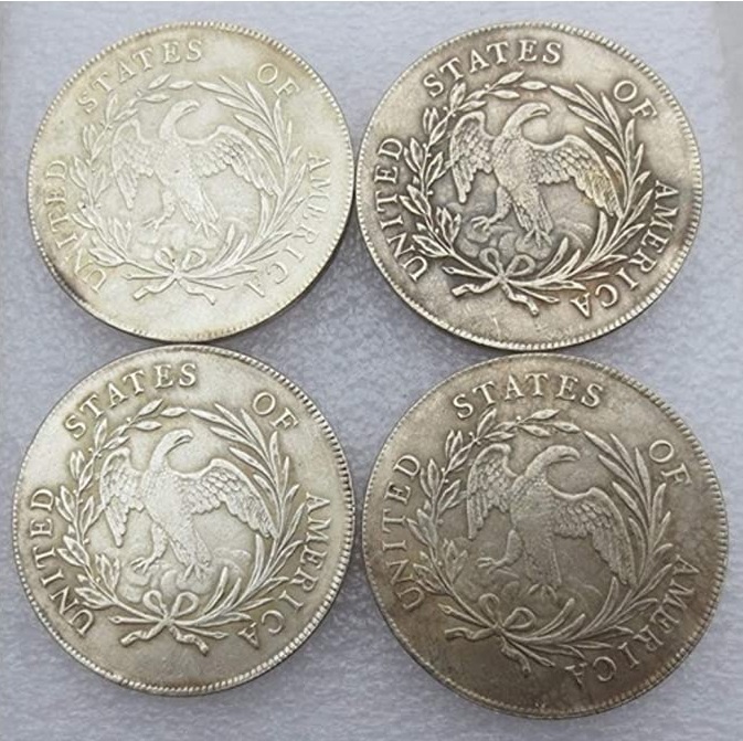 Rare Antique USA United States Full Set 1795-1798 Year 4Pcs Siver Color ...