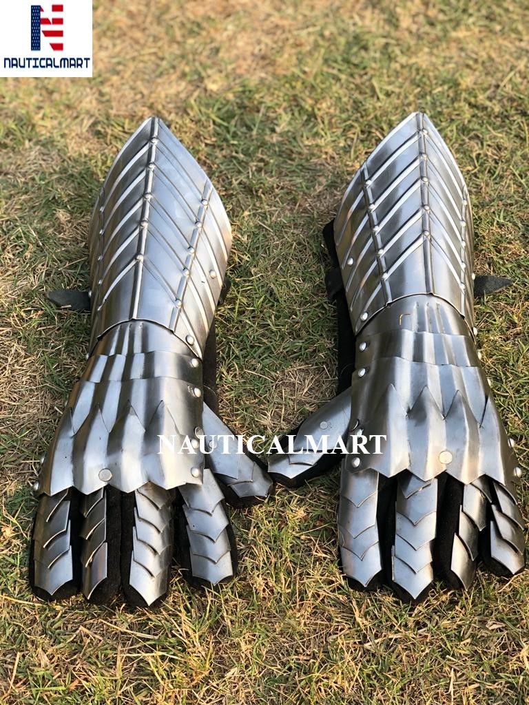 Medieval Gauntlet Gloves Larp Knight Wearable SCA Armor Functional ...