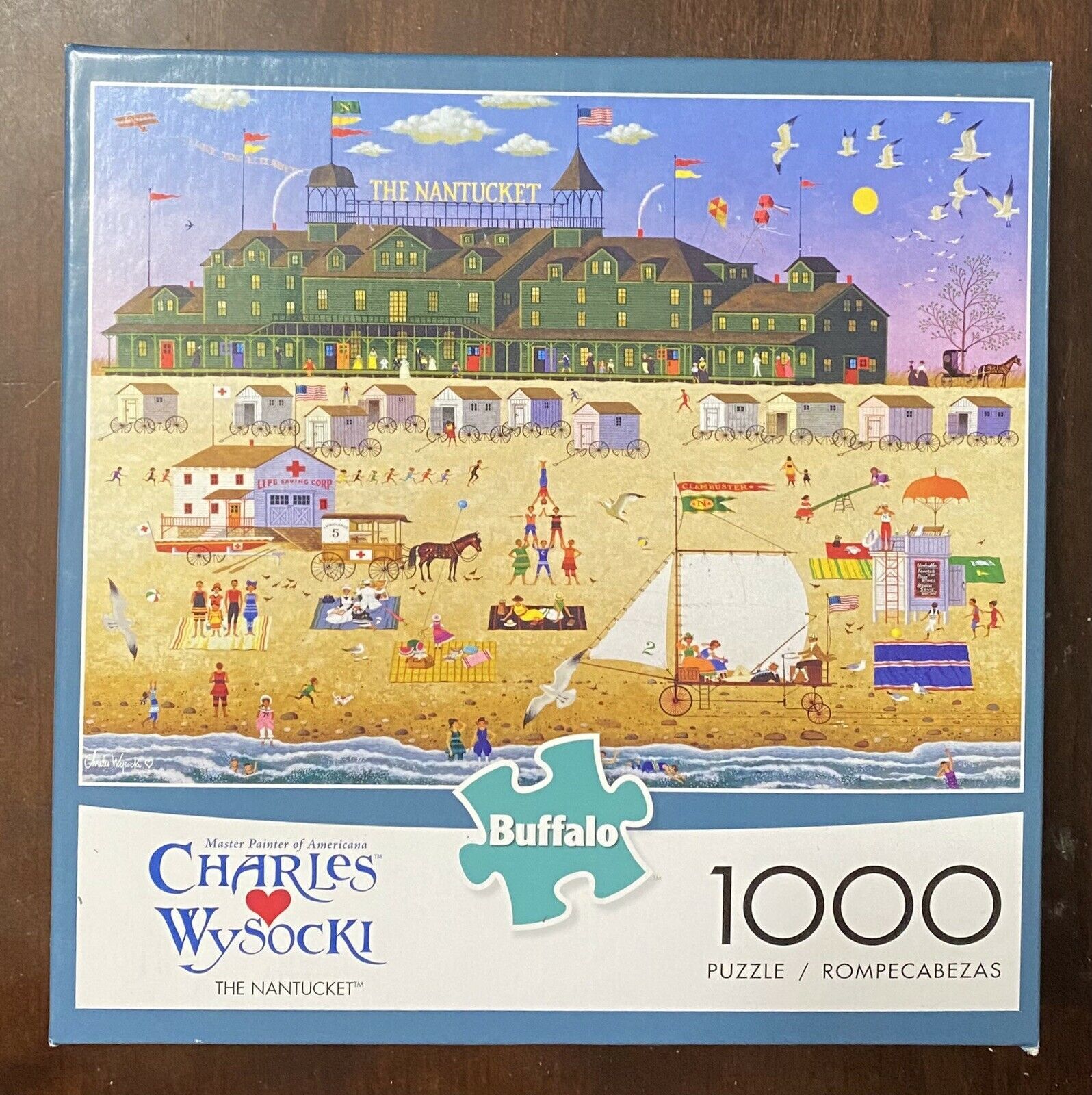 Buffalo Charles Wysocki - The Nantucket - 1000 Pc Puzzle Beach Art w ...