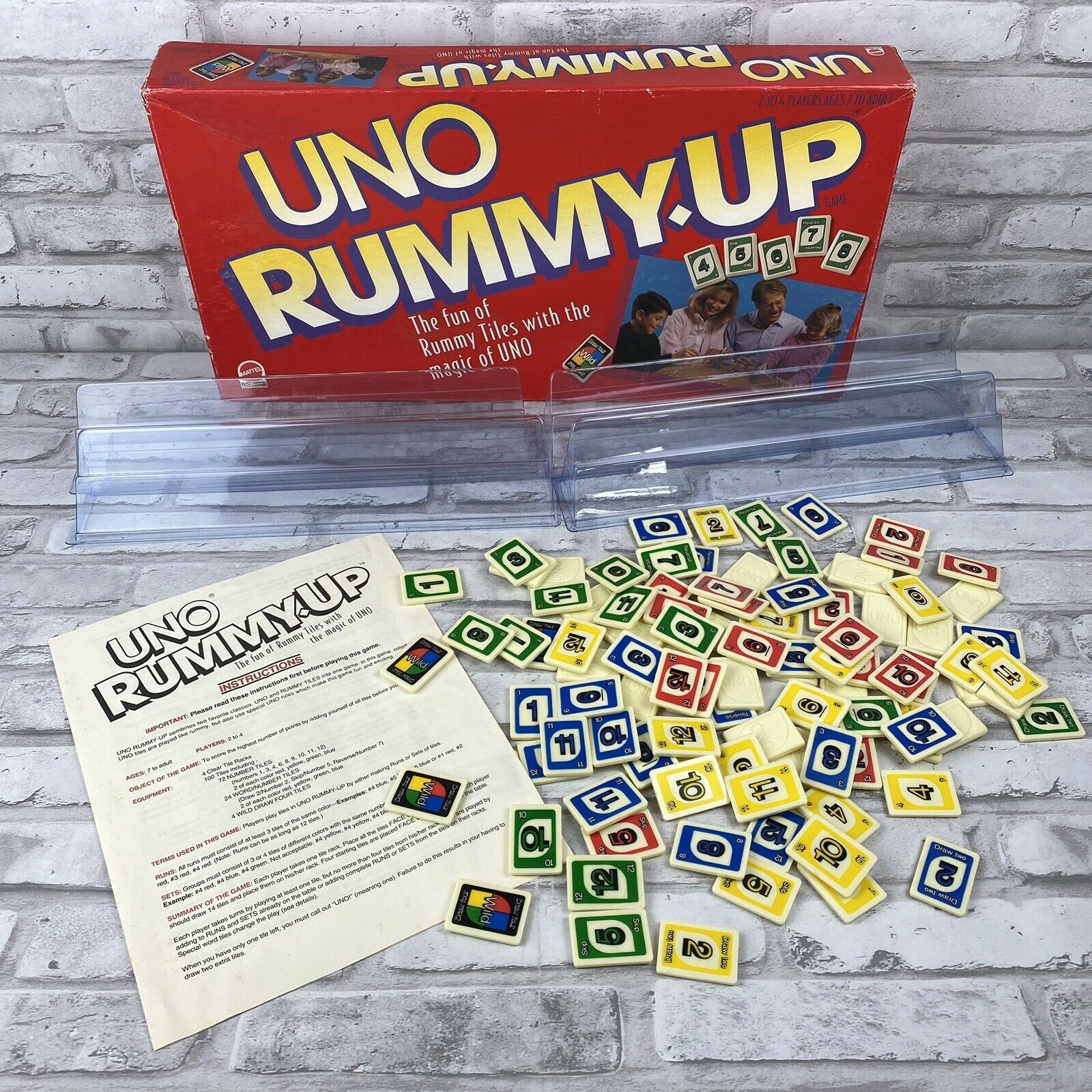 Uno Rummy-Up Tile Game Fun Of Rummy Tiles With The Magic Of Uno 1993 ...