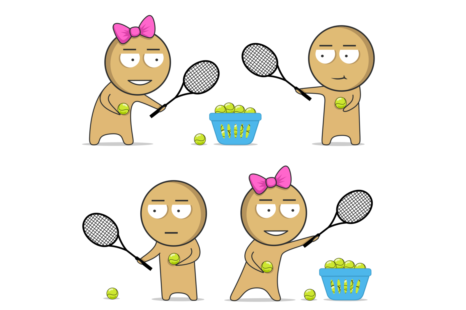 Tennis clipart, Sports clipart, Game Clipart, Characters, Comics ...
