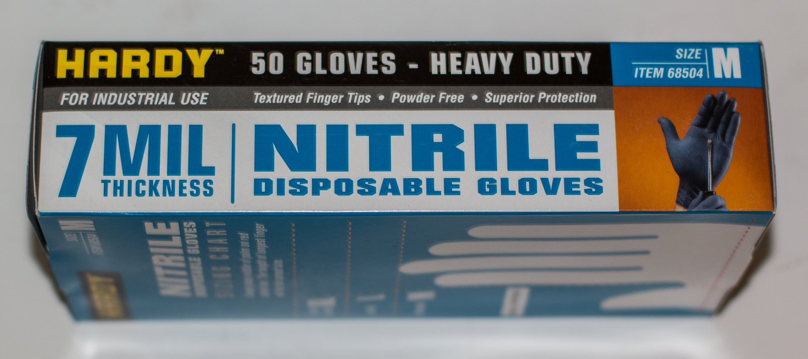 Hardy 7 mil Nitrile Disposable Gloves - Powder-Free 50 Pc Heavy Duty ...
