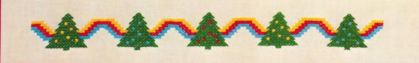 1981 Cross Stitch Iron-On Christmas Transfers Santa Skater Stocking ...